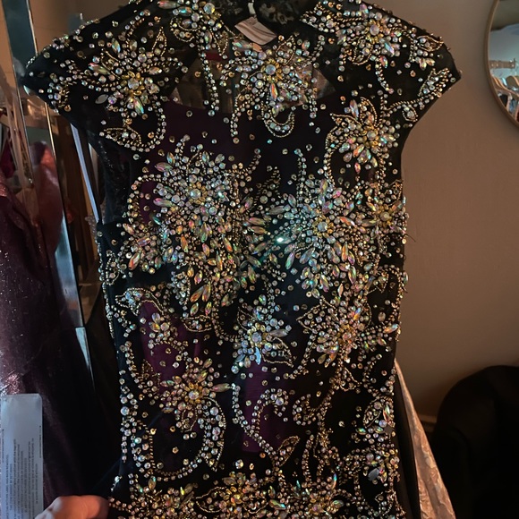 Mac Duggal | Dresses | Mac Duggal Studded Gown Completely Backless This ...